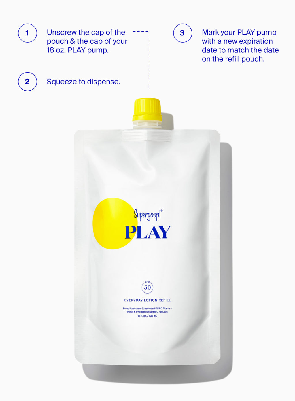Supergoop! PLAY Sunscreen Lotion Pump & Refill Set