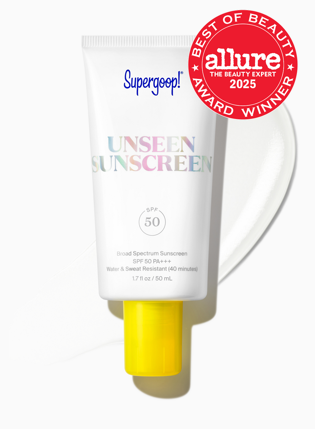 Supergoop! New Unseen Sunscreen SPF 50 - Clear Gel Face Sunscreen